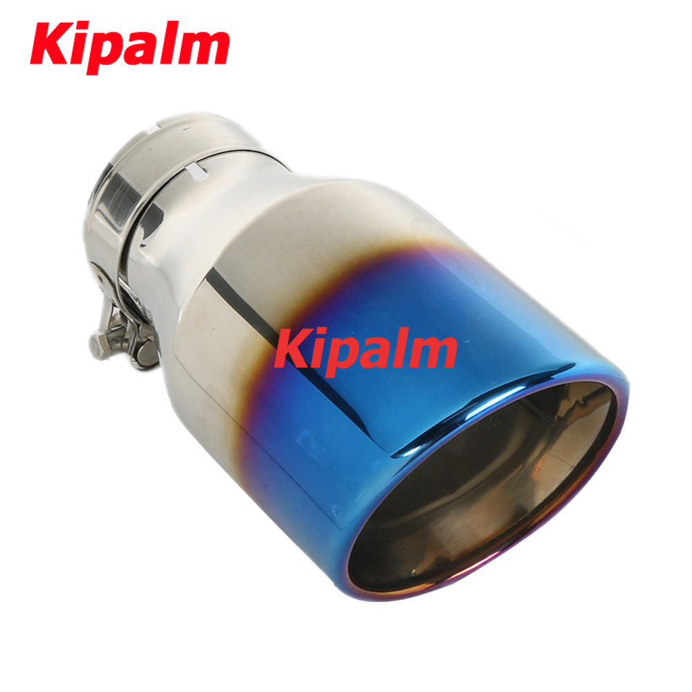 Universal Burnt Blue 304 Stainless Steel Car Muffler Tip Exhaust Pipe