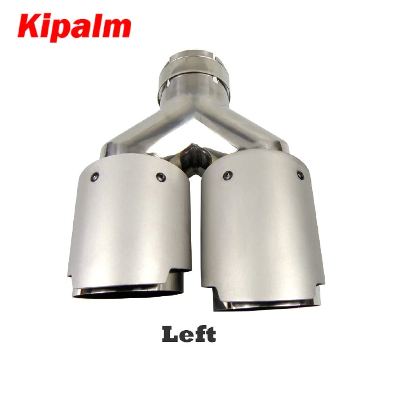 Dual Y-Type Sanding Stainless Steel Twin Tips Exhaust Pipe