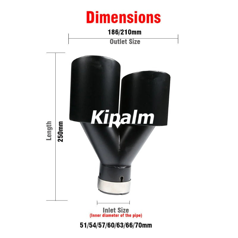 1PC Exhaust Tips for VW Golf R MK7 Golf 6 Muffler Pipes with Akrapovic Logo