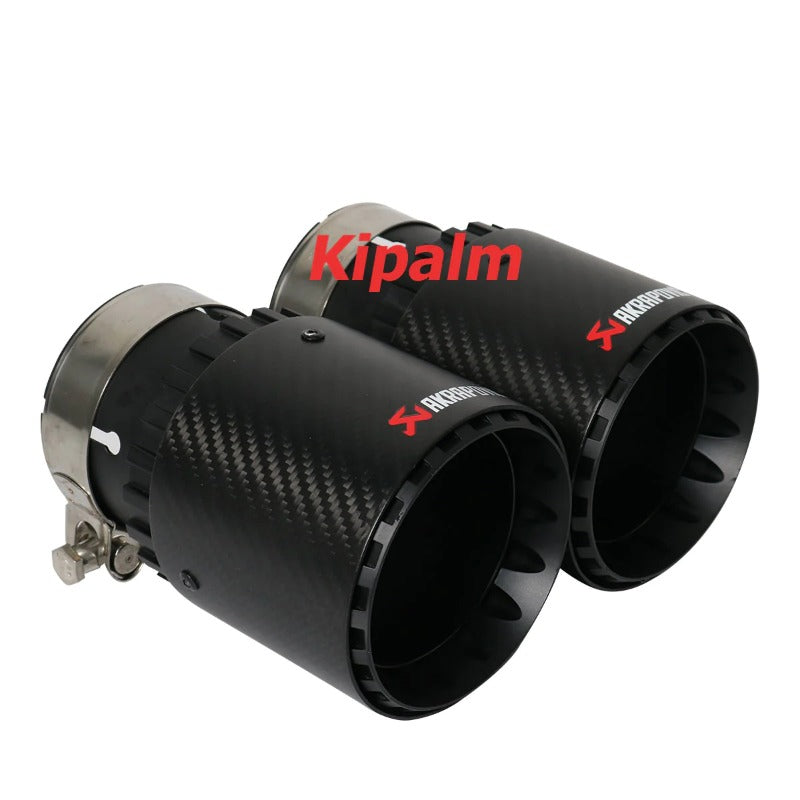 Universal 3-layers Design Carbon Fiber Exhaust Pipe Muffler with AK logo