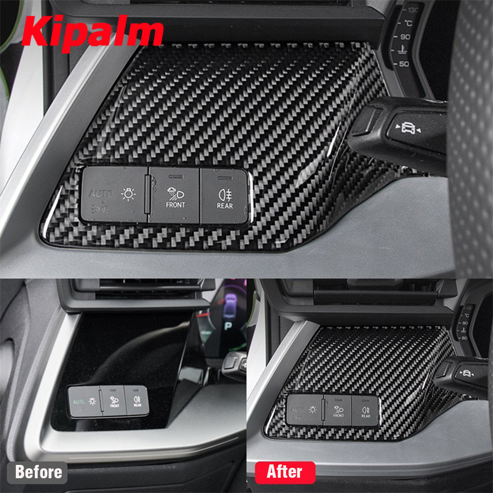 Carbon Fiber Interior Stickers for Audi A3 S3 2021-2022 LHD